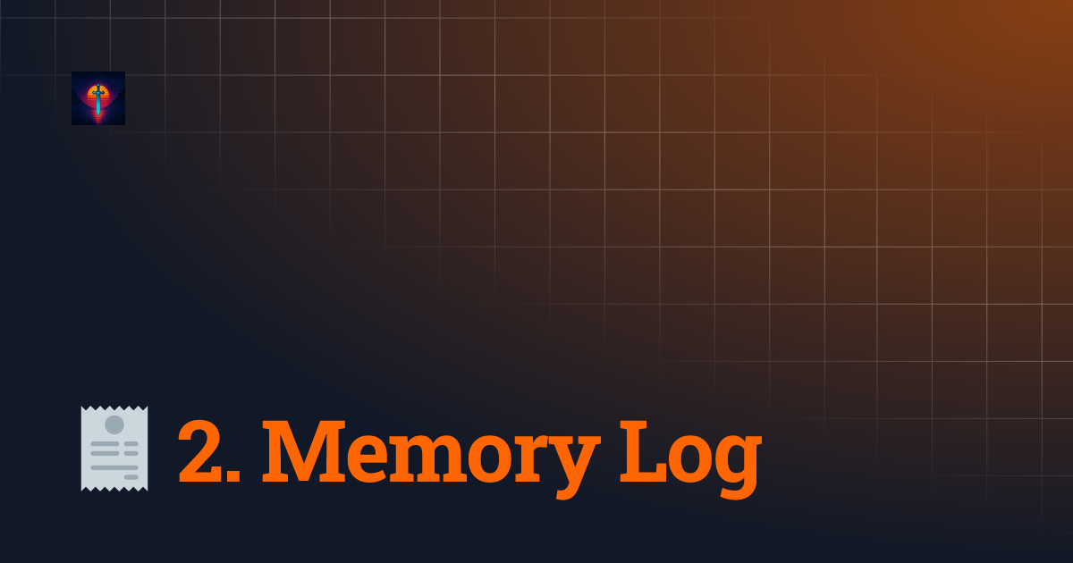 🧾 2. Memory Log | Velmind